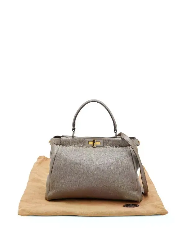 Fendi Peekaboo Medium Tote Bag - Grey