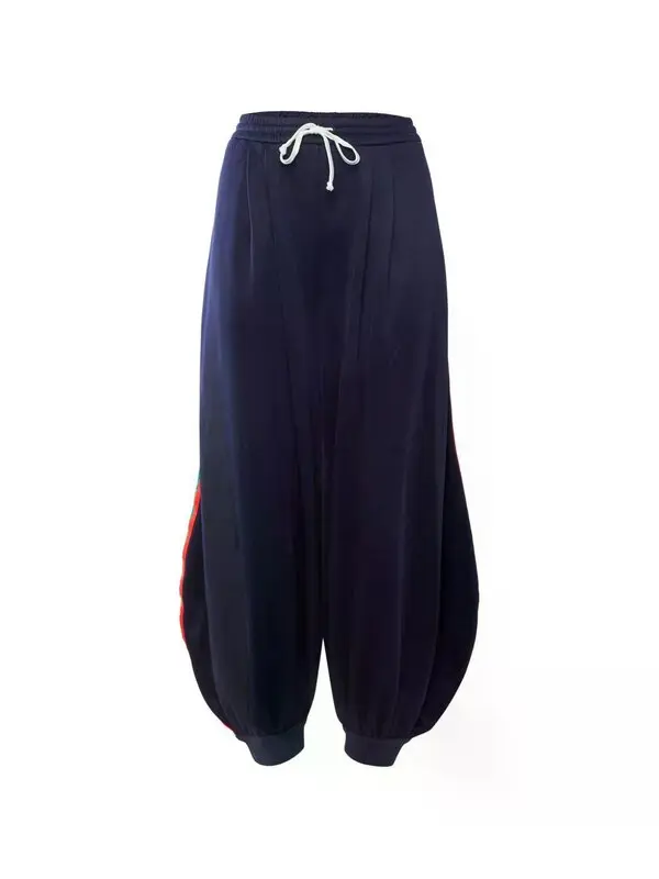Gucci Navy Web Stripes Balloon-leg Trousers