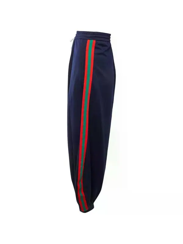 Gucci Navy Web Stripes Balloon-leg Trousers