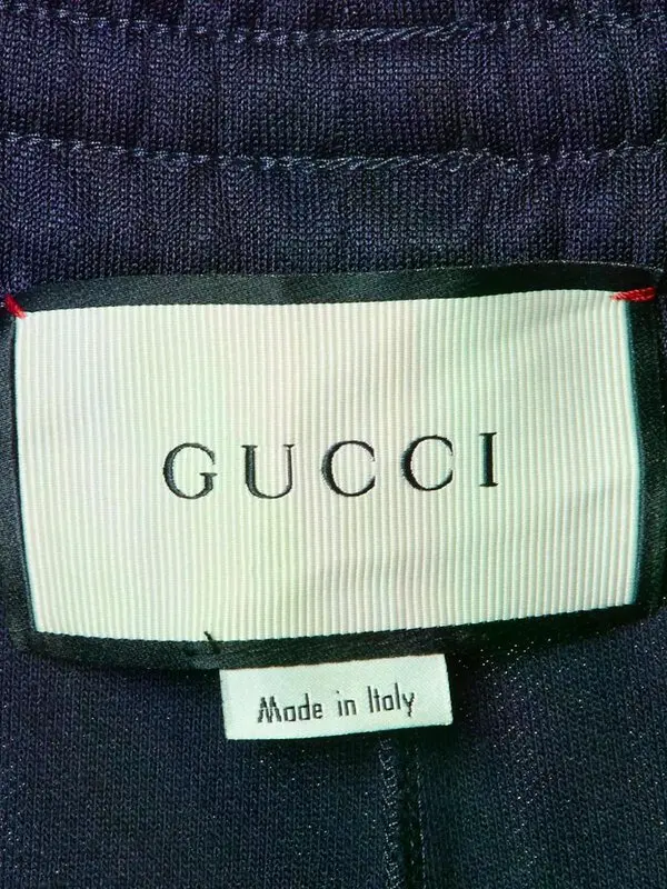 Gucci Navy Web Stripes Balloon-leg Trousers