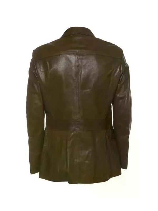 Gucci Leather Button-up Jacket
