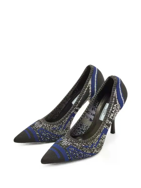 Prada Pointed-toe Knit Pumps