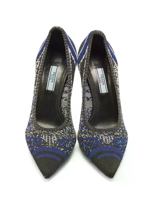 Prada Pointed-toe Knit Pumps