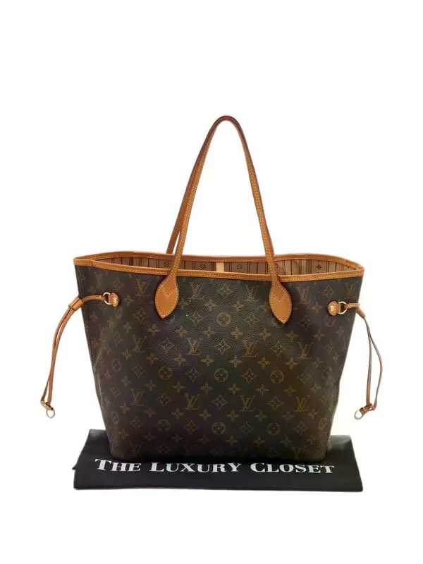 LOUIS VUITTON Neverfull Monogram Tote Bag - Brown