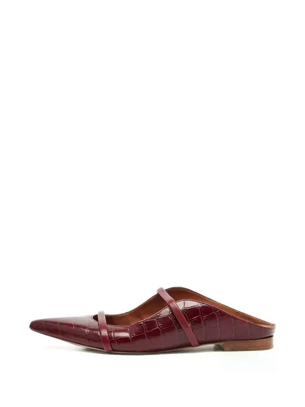 MALONE SOULIERS Maureen Croc-embossed Mules