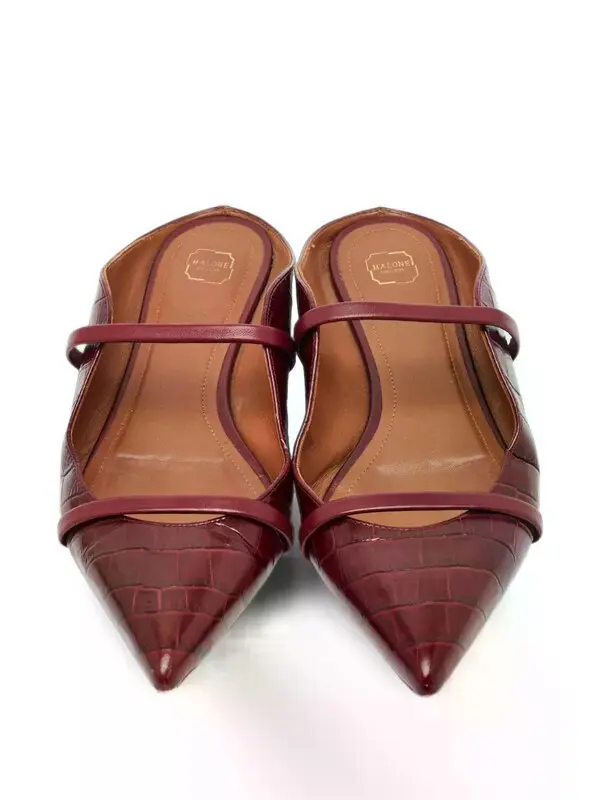 MALONE SOULIERS Maureen Croc-embossed Mules