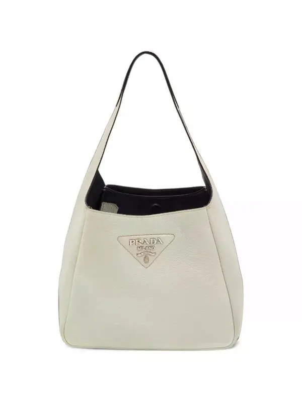 Prada Small Dynamique Triangle Logo Tote Bag