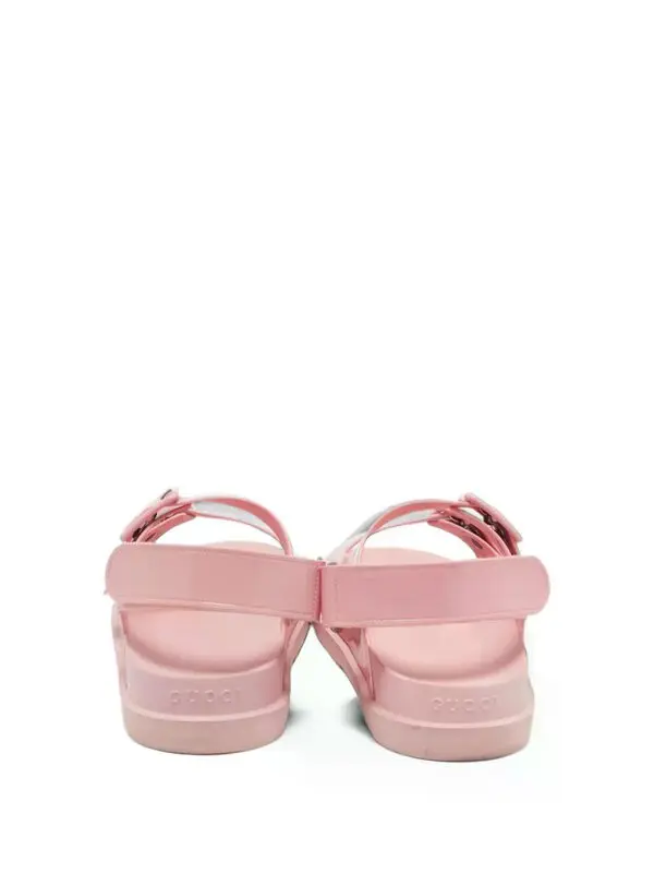 Gucci Rubber Double G Slingback Sandals