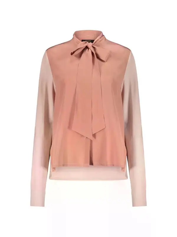 MOORER Pussy-bow Silk Blouse