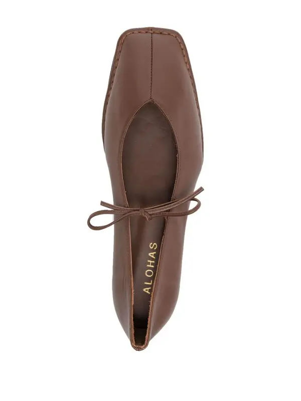 ALOHAS Square-toe Flat Shoes