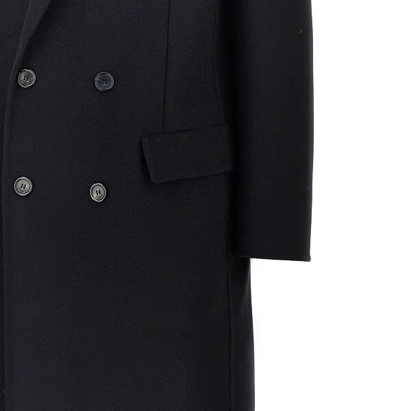 Saint Laurent Double-breasted Long Overcoat