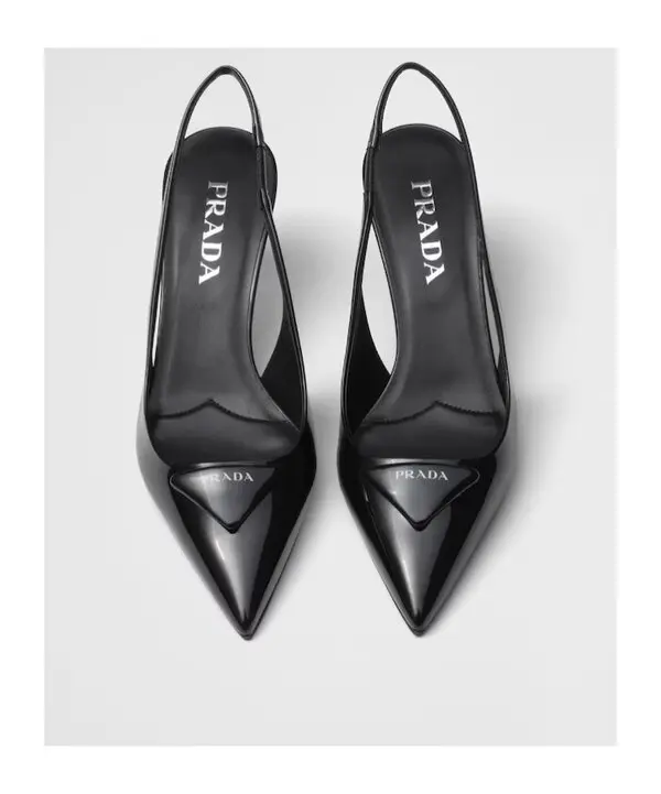 Prada Patent Leather Slingback Pumps