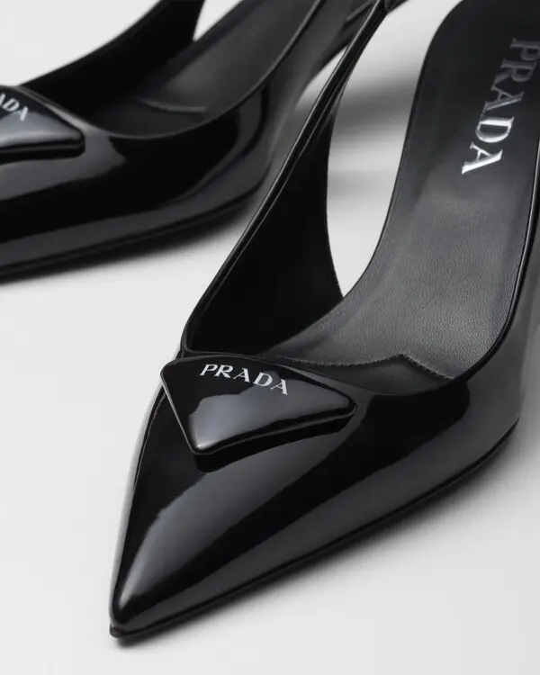 Prada Patent Leather Slingback Pumps