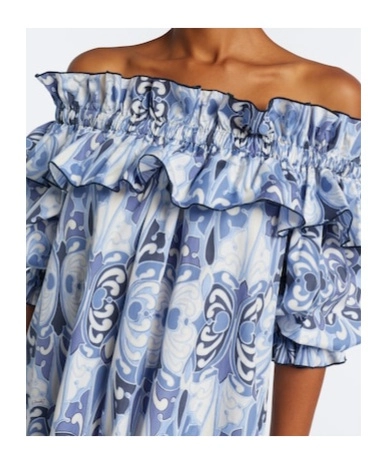 La DoubleJ Breakfast Printed Cotton Poplin Minidress