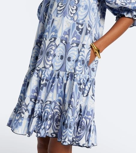 La DoubleJ Breakfast Printed Cotton Poplin Minidress