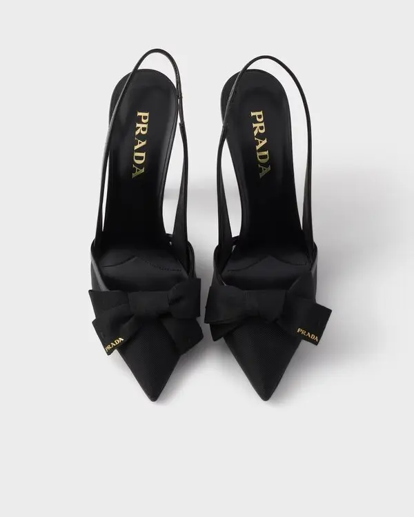 Prada Mesh Fabric Slingback Pumps