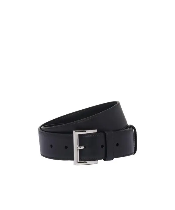 Prada Logo Plaque Square-buckle Belt