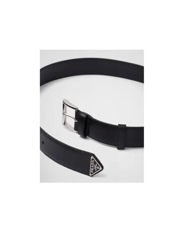 Prada Logo Plaque Square-buckle Belt