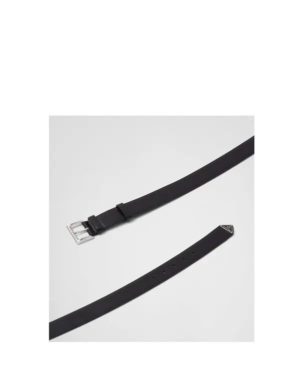 Prada Logo Plaque Square-buckle Belt