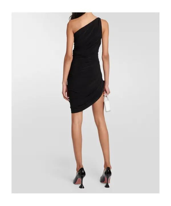 Norma Kamali Diana Asymmetrical Ruched Minidress
