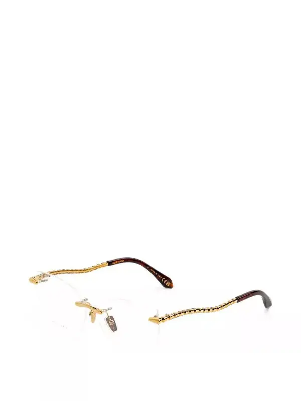 BVLGARI Serpenti Viper Rimless Glasses - Gold