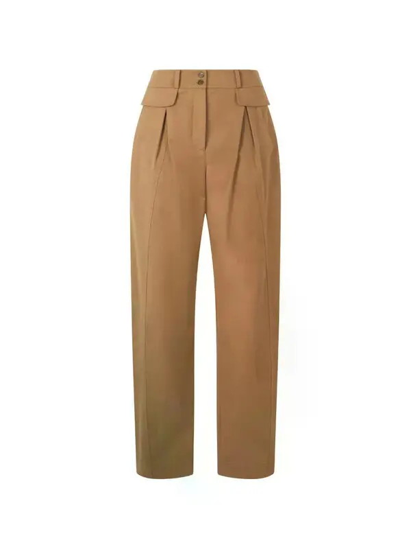 Alberta Ferretti Pleated Straight-leg Trousers