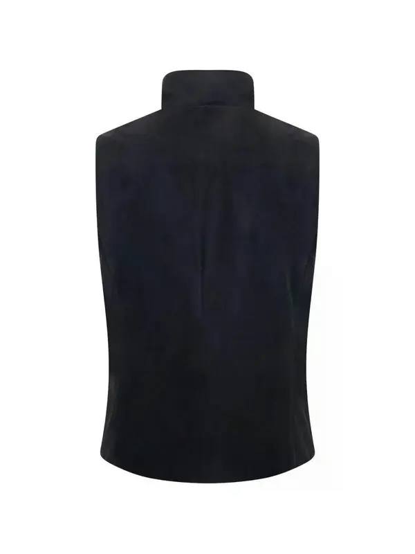 MOORER Suede High-neck Gilet