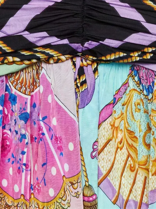 Versace Ventagli Print Flared Mini Skirt