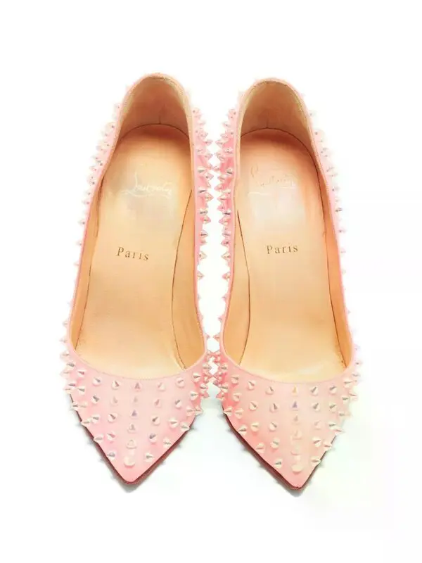 CHRISTIAN LOUBOUTIN Pigalle Follies Studded Pumps - Pink