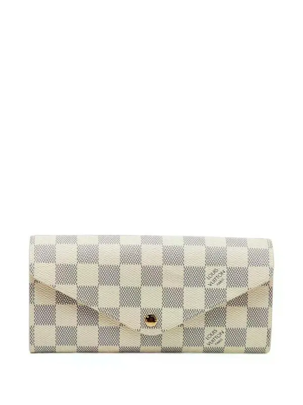 LOUIS VUITTON 2012 Sarah Damier Azur Wallet - White