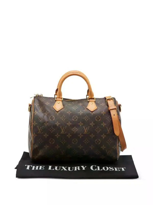 LOUIS VUITTON Speedy Bandoulière Monogram Tote Bag - Brown