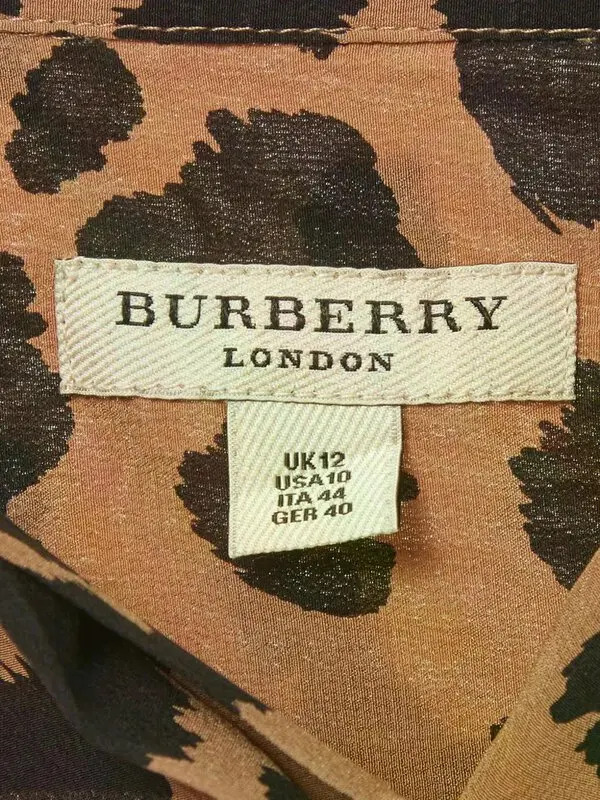 Burberry Leopard-print Crepe Shirt