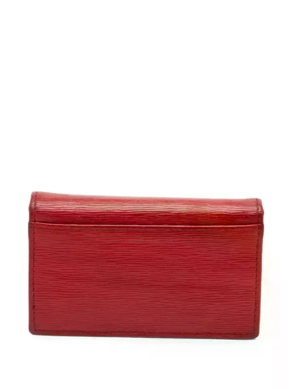 Prada Leather Card Holder - Red