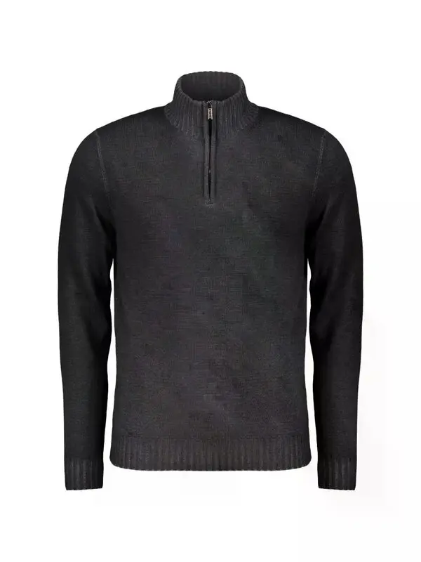 MOORER Virgin Wool Quarter-zip Sweater