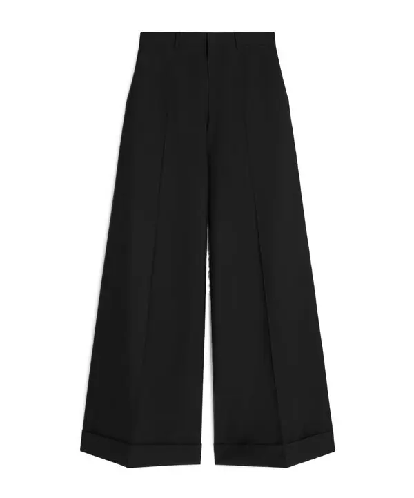 Celine Long Docks Trousers In Wool Gabardine