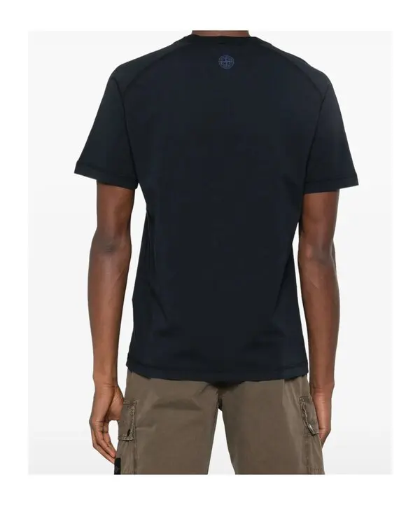 Stone Island Logo Printed Crewneck T-shirt