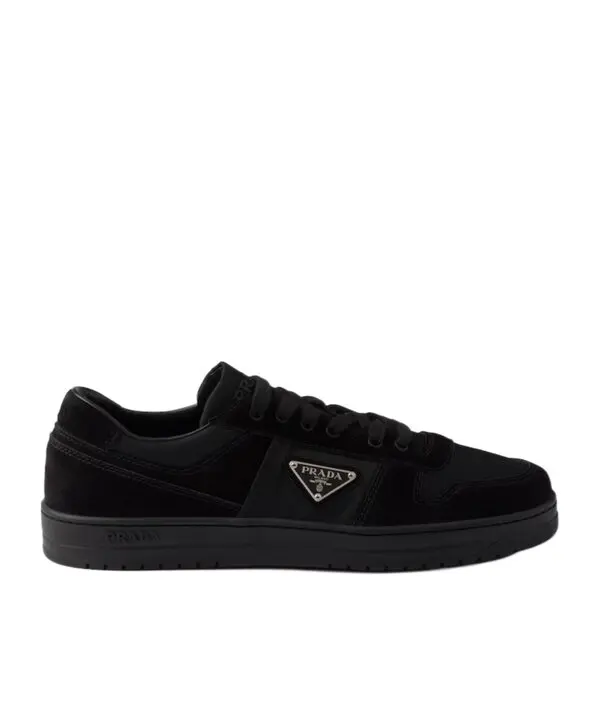 Prada Downtown Re-nylon And Suede Sneakers