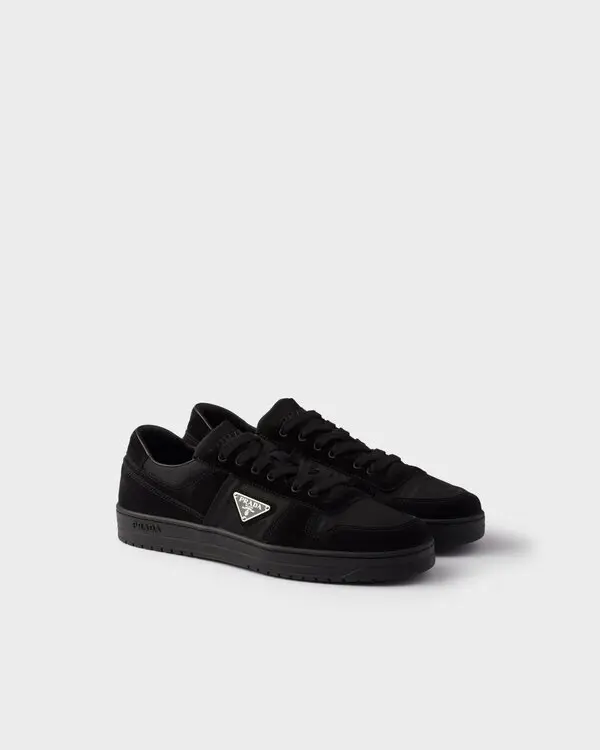 Prada Downtown Re-nylon And Suede Sneakers