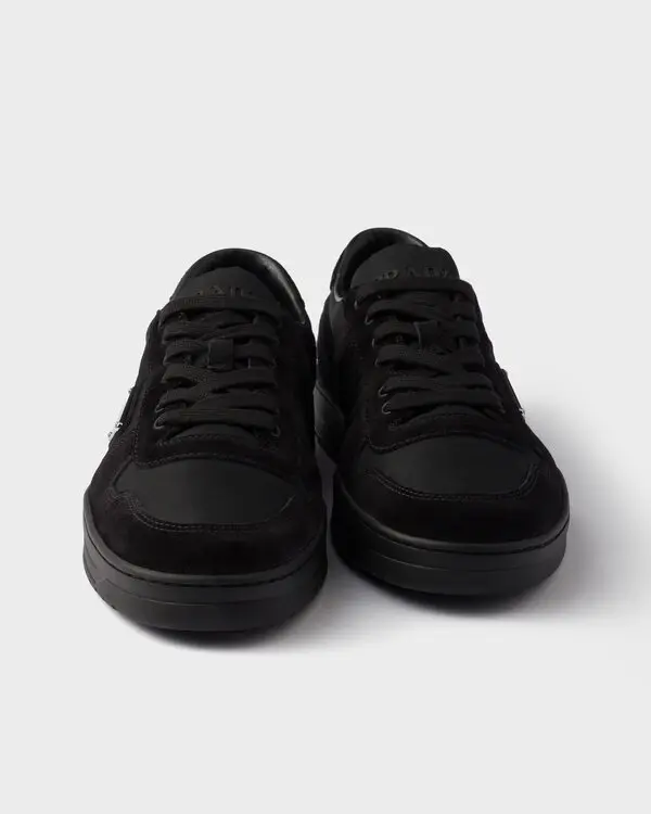 Prada Downtown Re-nylon And Suede Sneakers