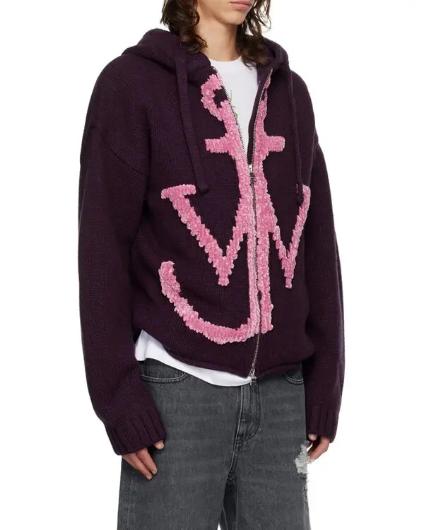 J.W.ANDERSON Jw Anderson Zip-up Drawstring Hoodie