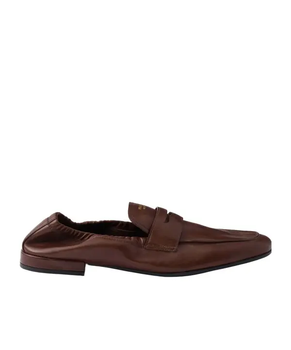 Prada Shuffle Antiqued Leather Loafers