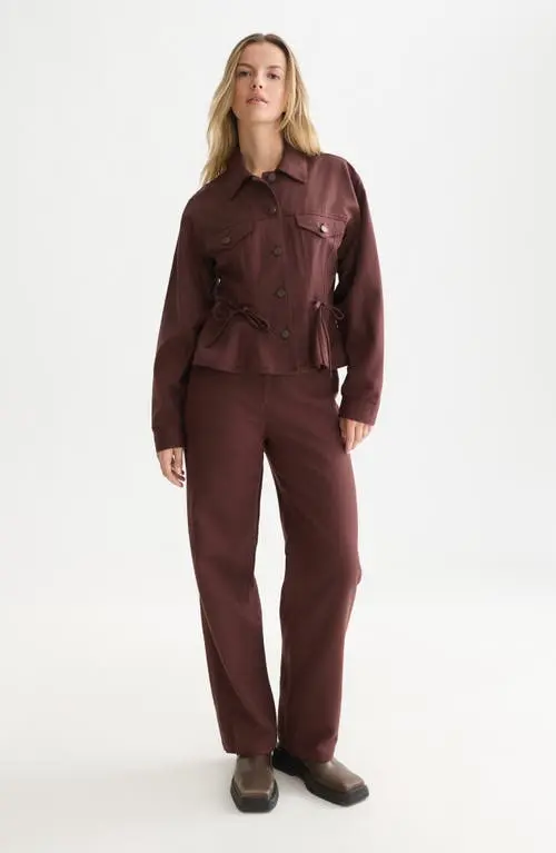 Scotch & Soda Fitted Peplum Trucker Jacket