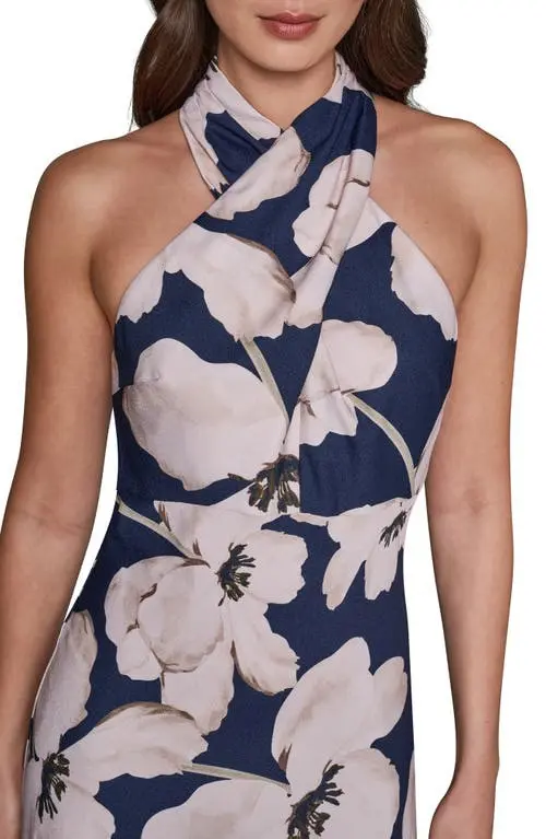 Donna Karan New York Floral Crepe Maxi Dress