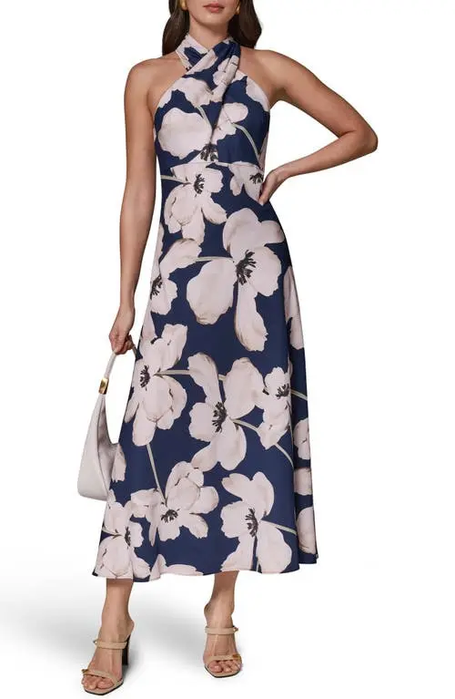 Donna Karan New York Floral Crepe Maxi Dress