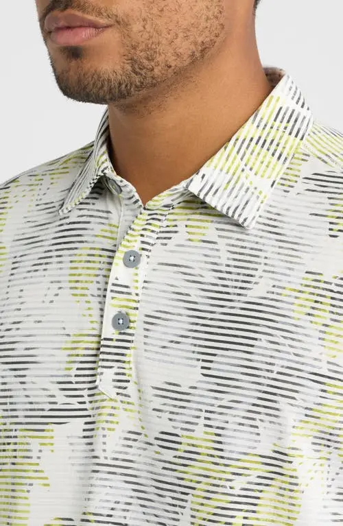 Tommy Bahama Costa Wave Vines Seersucker Stripe Islandzone® Polo - Turbulence