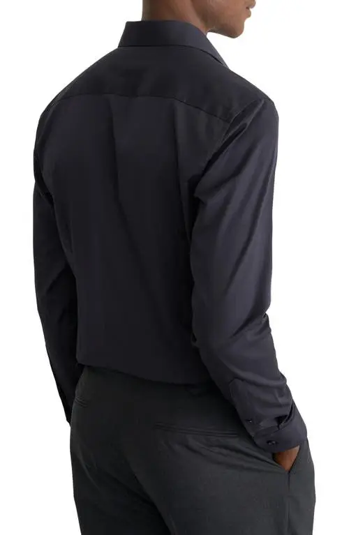 Eton Slim Fit Solid Shirt - Navy