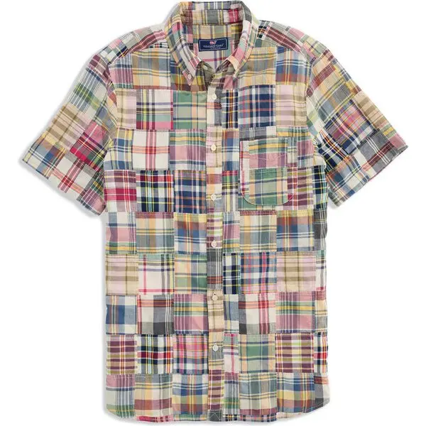 Vineyard Vines Patchwork Madras Button Down Shirt