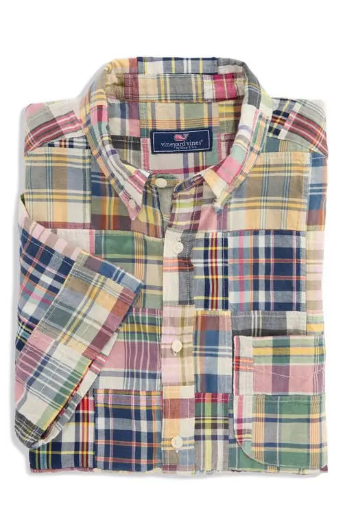 Vineyard Vines Patchwork Madras Button Down Shirt