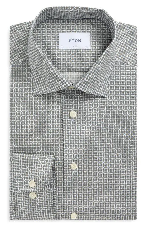 Eton Slim Fit Micro Print Cotton Shirt