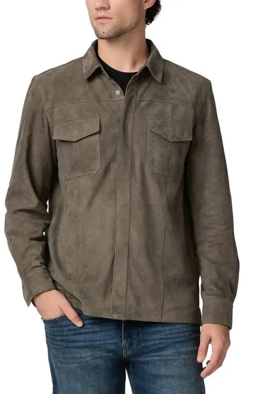 Paige Baltimore Leather Shirt Jacket